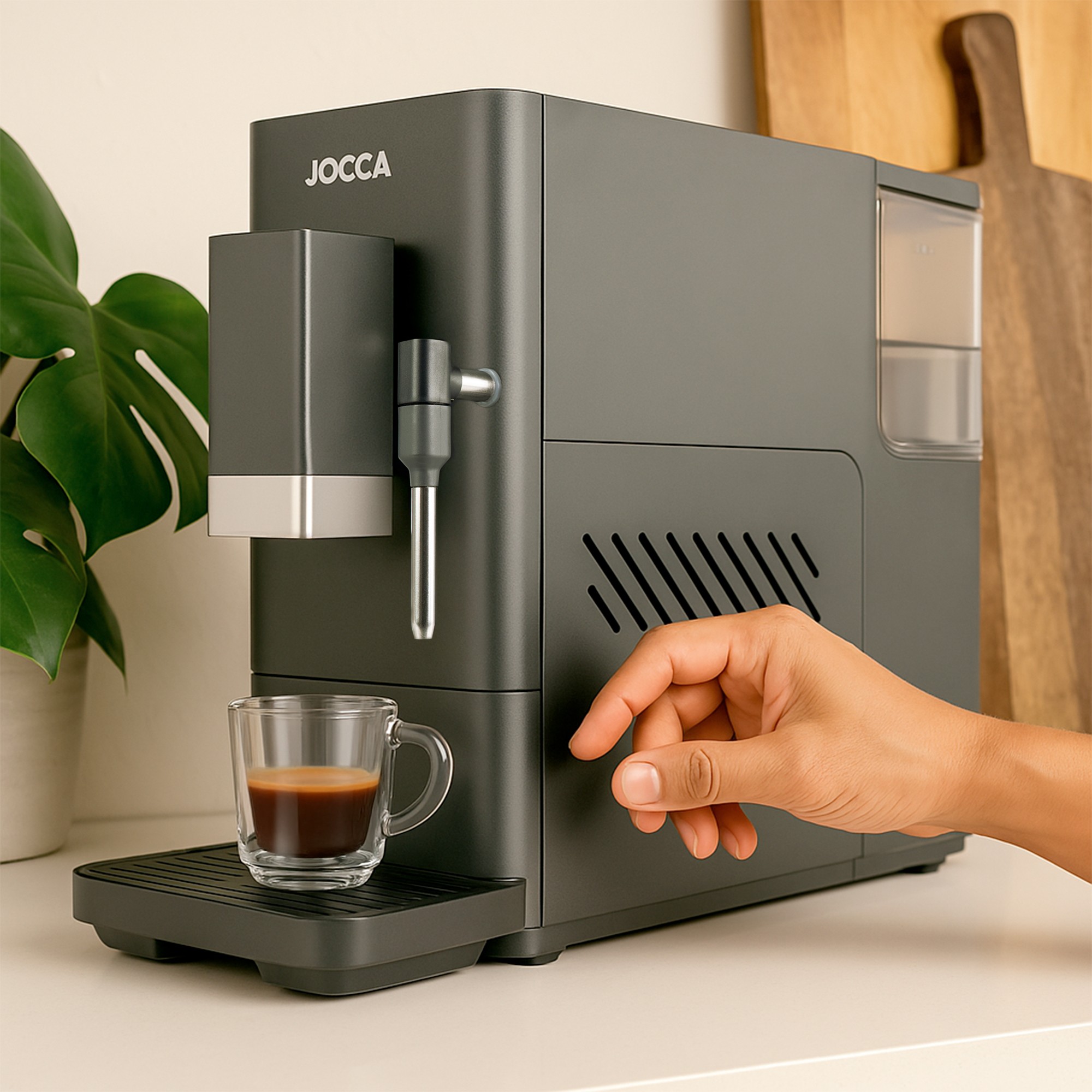 Cafetera superautomática 20 bares con molinillo integrado y vaporizador ...